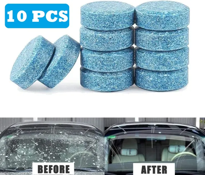 Car Windshield Washer Tablets – 10-Pack Effervescent Cleaning Solution ...