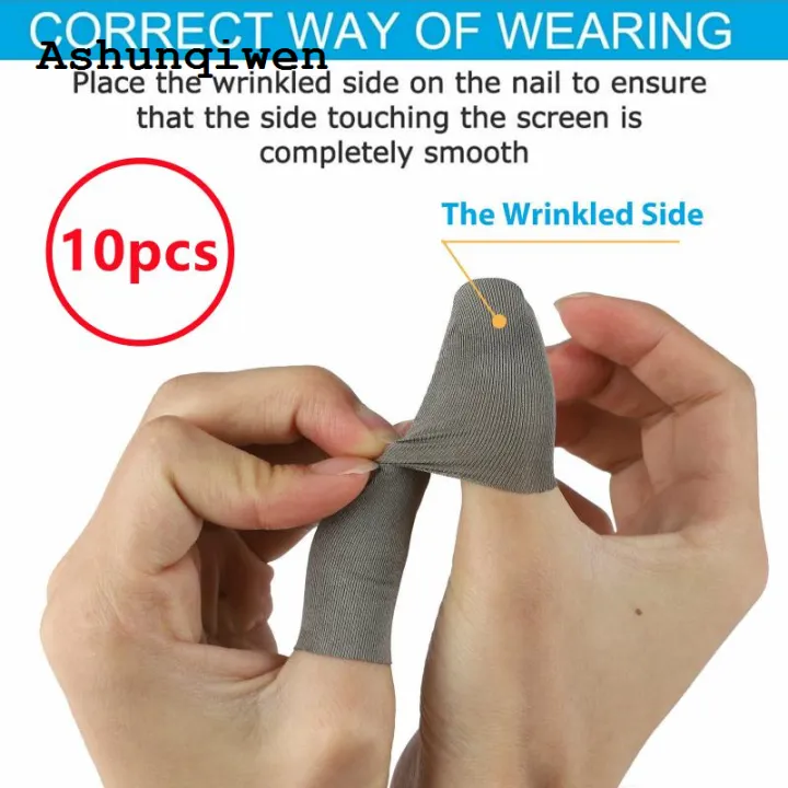 Ashunqiwen 20/10/6/5/2pcs Gaming Finger Slevee Ultra-thin Fingertips ...
