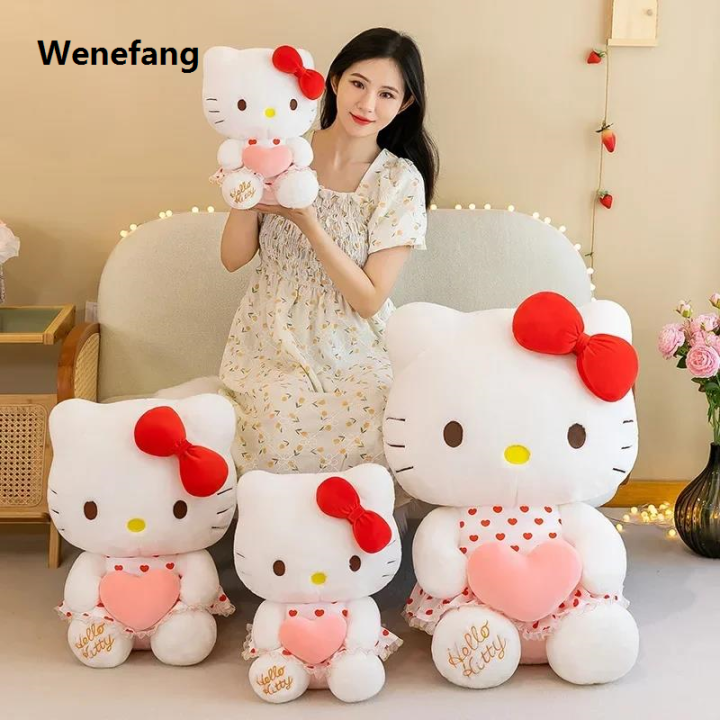 Wenefang New Sanrio Cartoon Anime Sheer Dress Hello Kitty Plush Doll ...