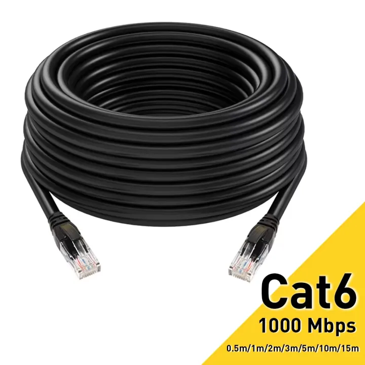 Cat6 Ethernet Cable RJ45 UTP Network Cord LAN Internet 1000Mbps High ...