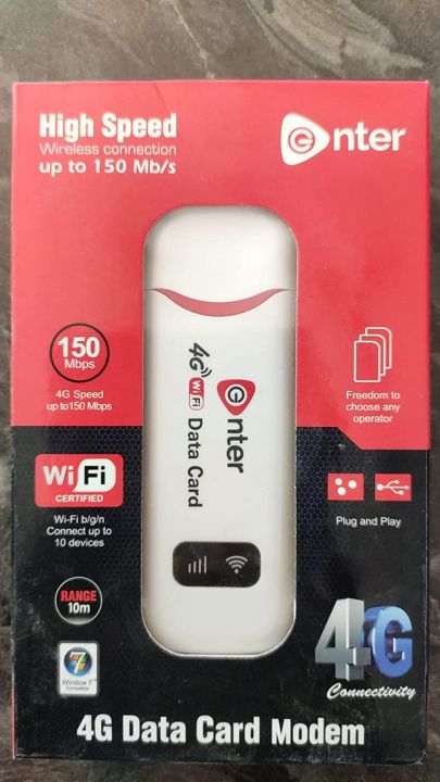 Enter USB Modem Tri Band 150Mbps 4G LTE Dongle, Stick Data Card 2G/3G ...