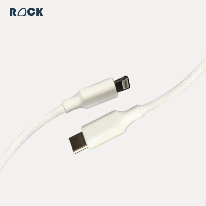 USB Type C to Lightning l 3A Current | 1meter l Braided Cable l Rock ...