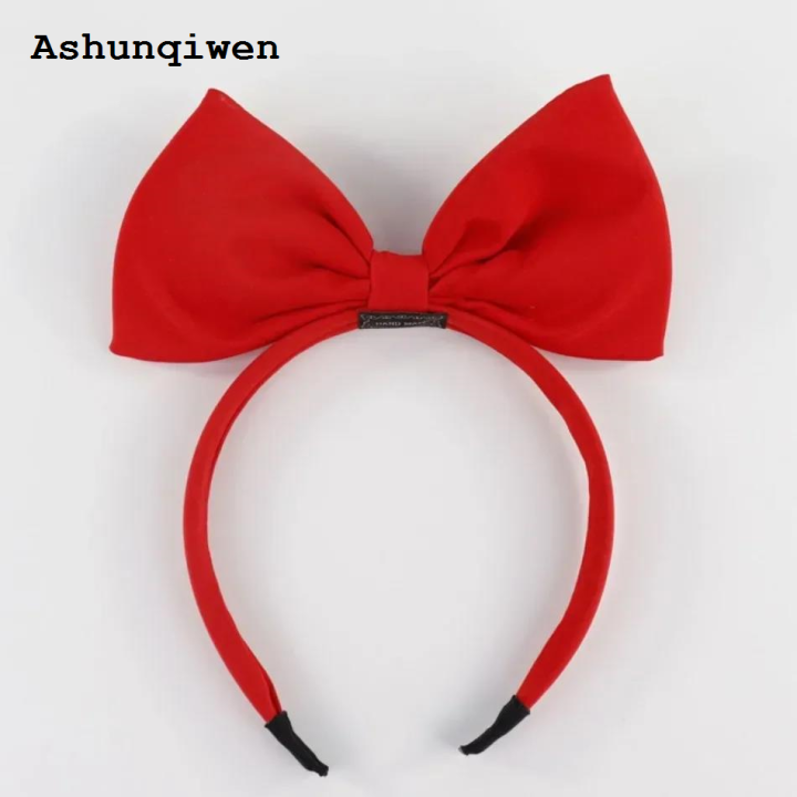 Ashunqiwen Sales promotion Cute Girls Red Big Bow Headband Snow White ...