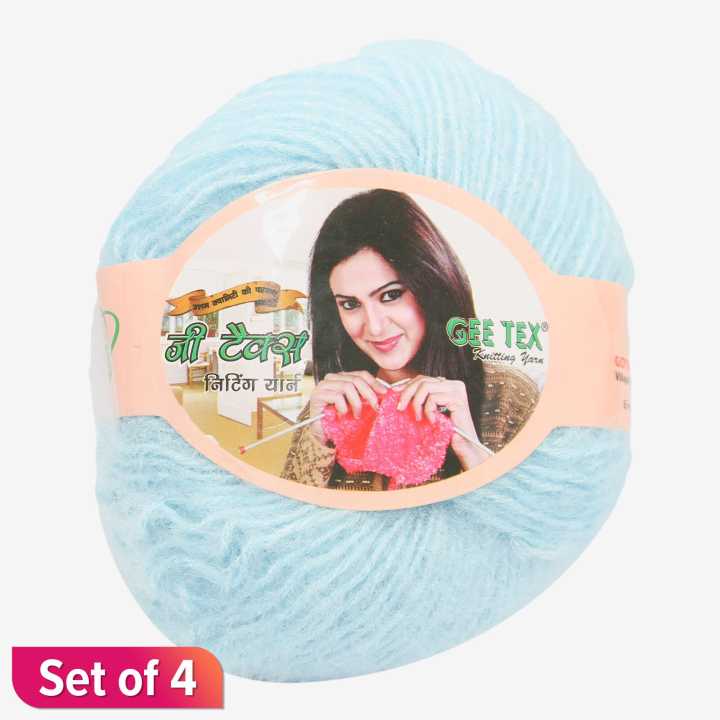 Sky Blue Gee Tex Knitting Yarn 50g Set of 4 | Daraz.com.np