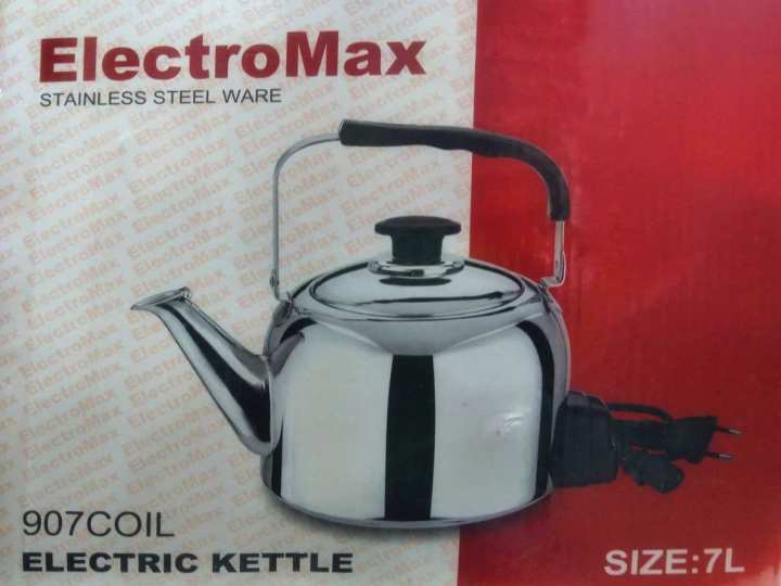 Electromax Electric Jug Stainless Steel Kettle Auto Off Cordless 4 ltr ...