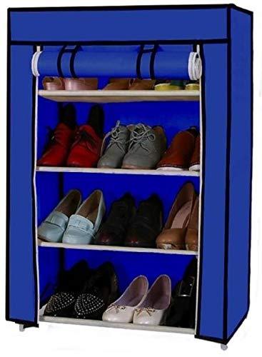 The Almari Portable Folding And Covering Metal Stand 4 Layer Shoe Rack ...