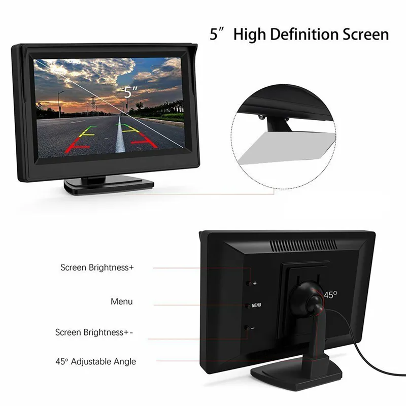 3 set 5 Inch 800X480 TFT LCD HD Screen Monitor with Dual Mounting ...