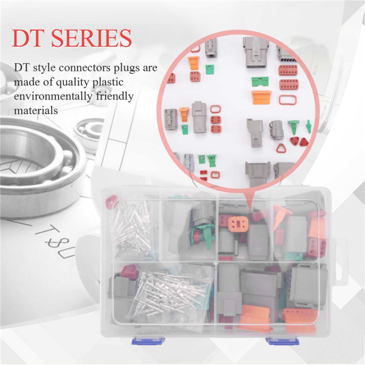 Electrical Wire Connector Plug, 8 Sets 2 3 4 6 8 12 Pin for Deutsch DT ...