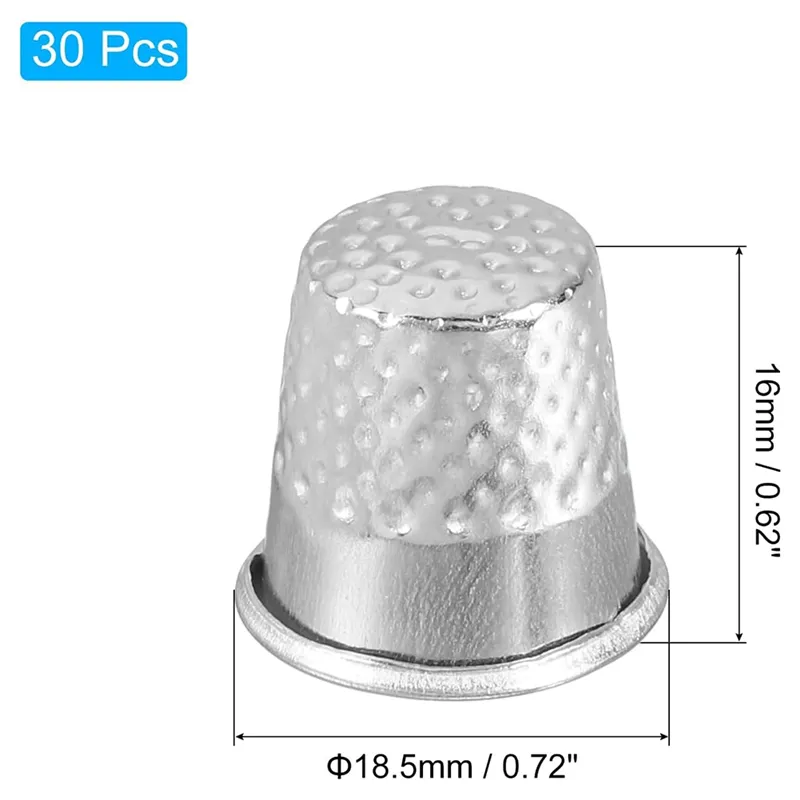 ARELENE Sewing Thimble Finger Protector, 30 Pcs Metal Finger Shield ...