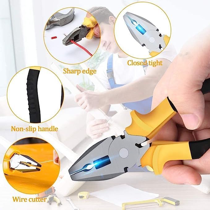 16 Pieces Household Electrical Repair Furniture Work Auto Full Tool Kit ...