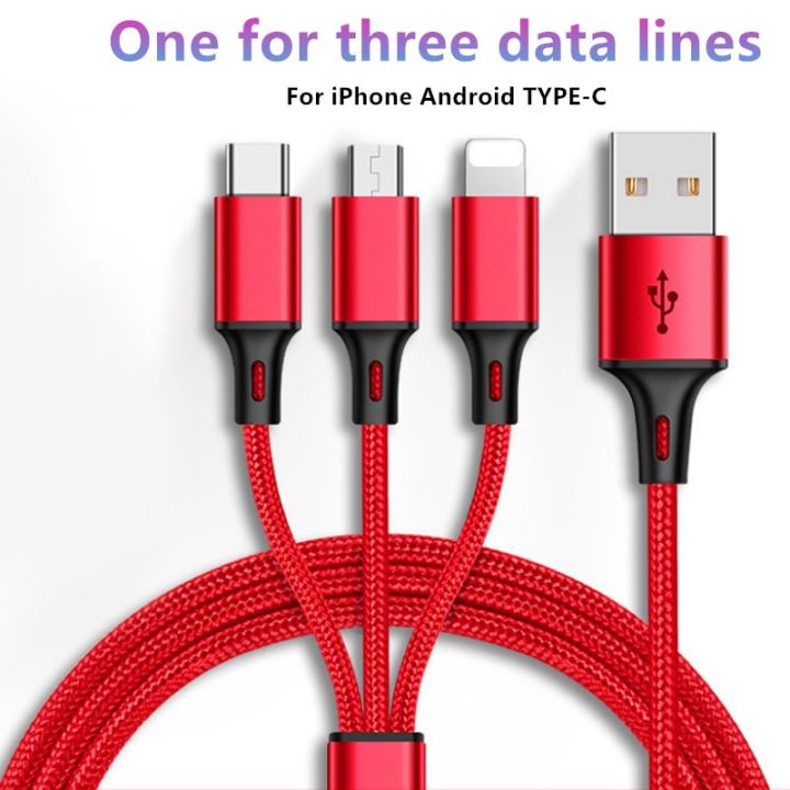 3 in 1 Multi USB Charging Data Cable for Car, Office, Traveling and ...