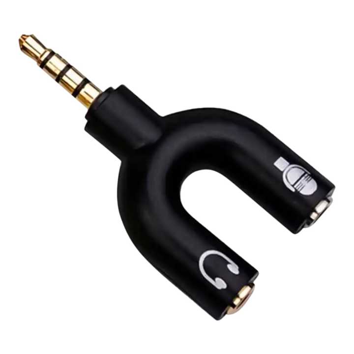 Y Shape 3.5mm Audio Jack To Headphone Microphone Splitter Converter ...