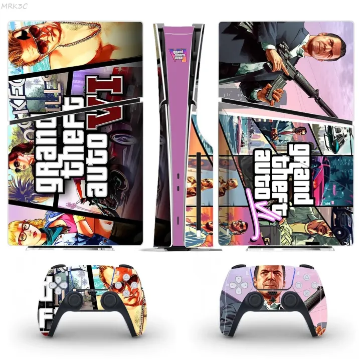 MRK3C Grand Theft Auto VI GTA 6 PS5 Slim Disc Skin Sticker Decal Cover ...