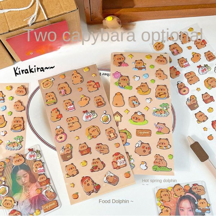 New PVC Capybara Bubble Stickers 3D Lovely Hand Accounting Stickers ...