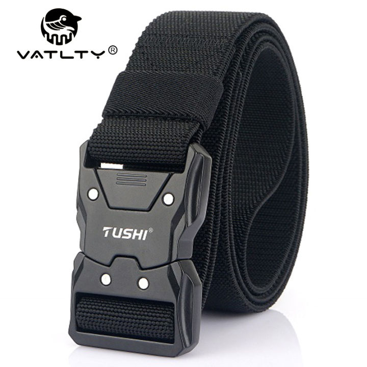 VATLTY New Unisex Elastic Belt Hard Metal Buckle Quick Release Tough ...