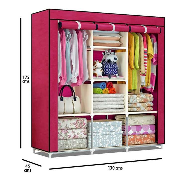 Portable Elegant Foldable Cloth Wardrobe Queen Daraz (Color May Vary ...