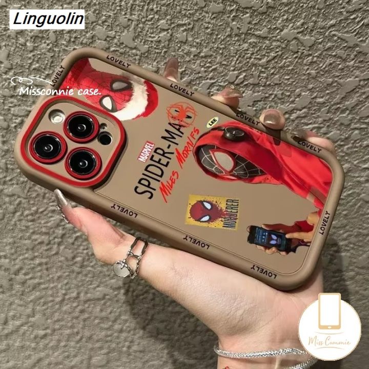 Linguolin Marvel Cool Red Hoodie Spider-Man Eyes Case Compatible For ...