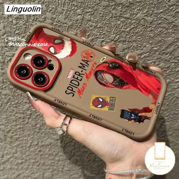 Linguolin Marvel Cool Red Hoodie Spider-Man Eyes Case Compatible For ...