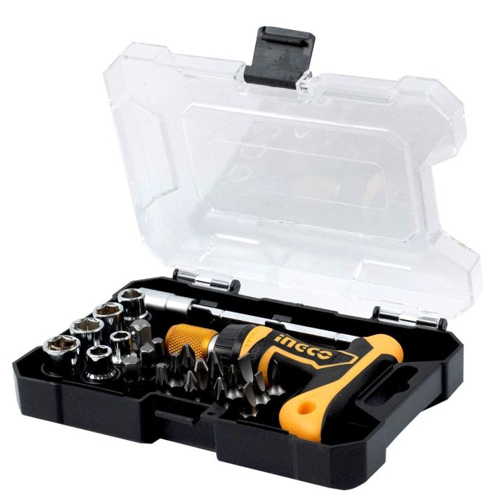 Ingco 24-Pieces T-Handle Socket Wrench Screwdriver Set HKSDB0188 ...