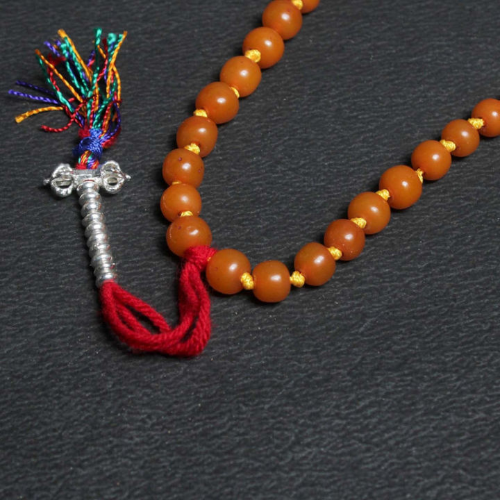 Orange Prayable Tibetan Stone Beads Mala 32 Inches | Daraz.com.np