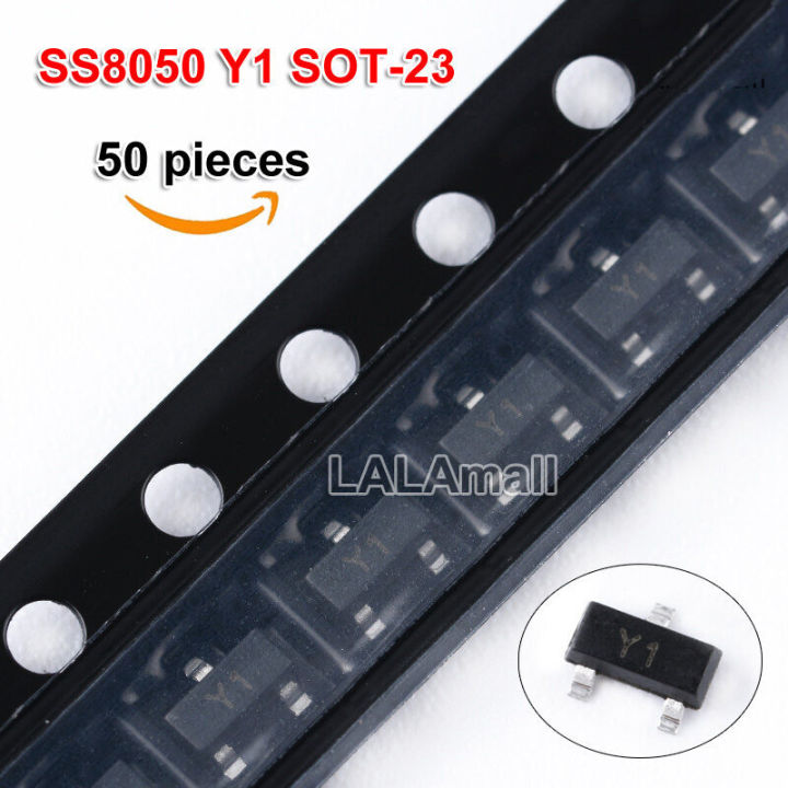 50pcs SS8050 SOT-23 Marking Y1 MMBT8050 SOT23 25V/1.5A SMD NPN ...