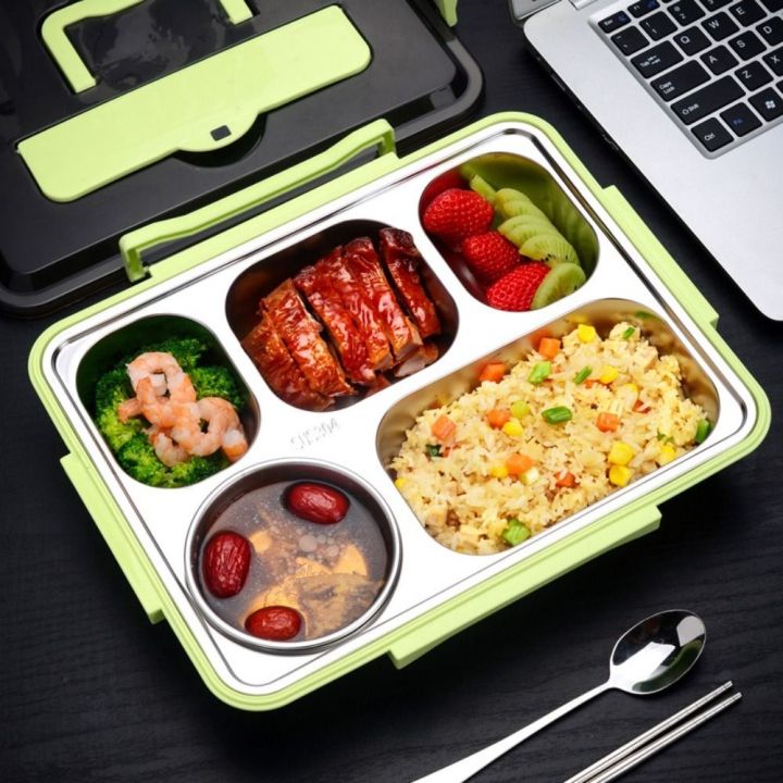 Practical Leakproof Stainless Steel Lunch Box Multi-Grid Food Grade ...