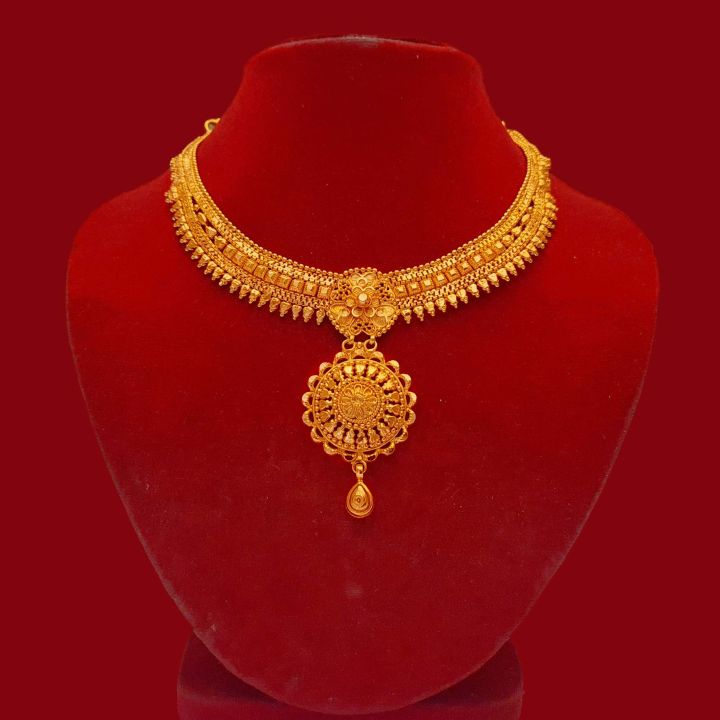 Exquisite Gold Plated Mini Haar Necklace (Real Gold Design) - Authentic ...