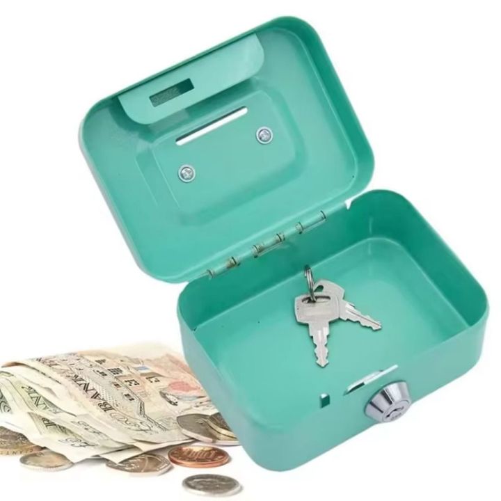 Creative Mini Lockable Cash Box with Key Sturdy Construction Money Safe ...