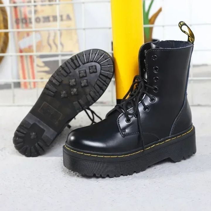 Tirpal Sole Martin Black lace up Solid Boot for Men (G76) | Daraz.com.np