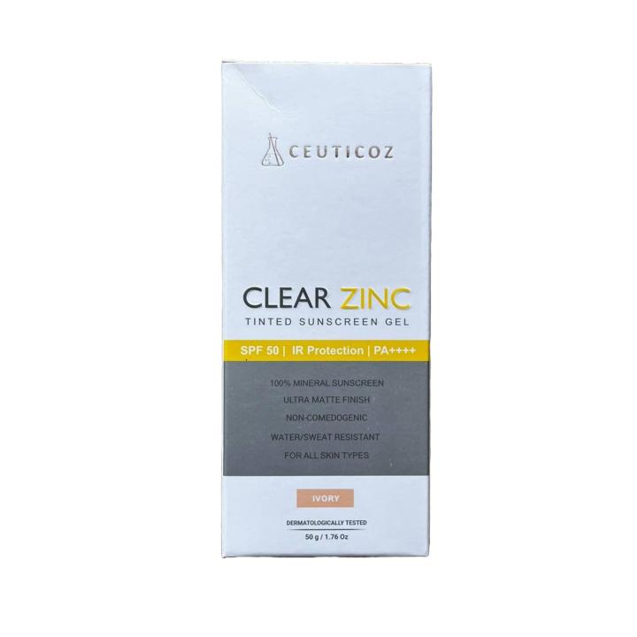 Clear Zinc IVORY Sunscreen Gel-Spf-50-50Grm | Daraz.com.np