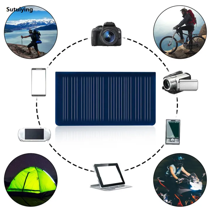 Sutuiying 10 Pcs 5V 50mA Epoxy Solar Panel Polycrystalline Solar Cells ...
