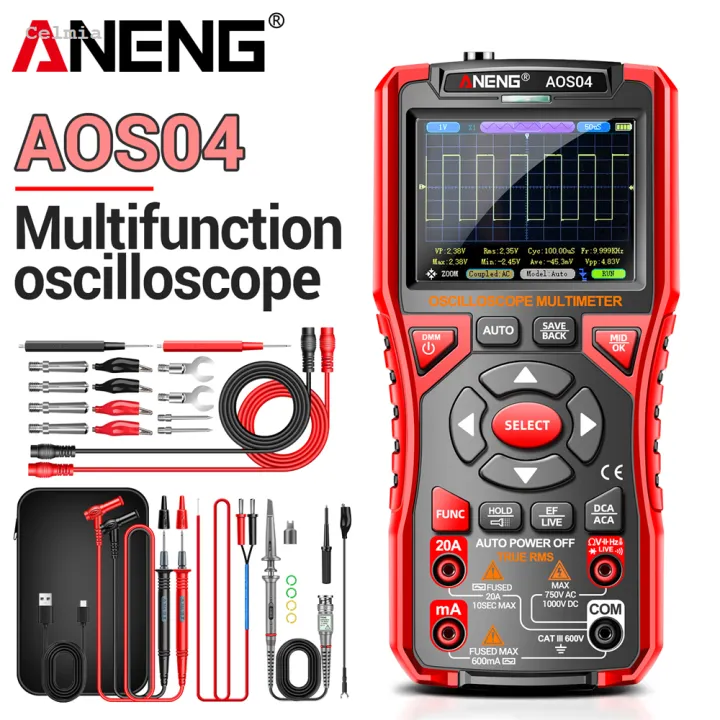Celmia ANENG AOS04 Digital Oscilloscope Multimeter 2 in 1 Waveform ...