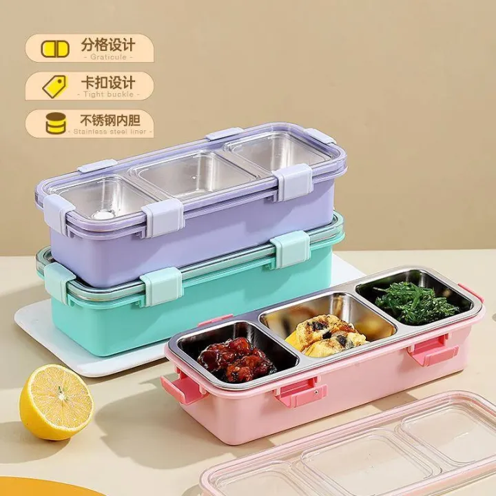 Light Food Stainless Steel Lunch Box Three Boxes 585Ml | Daraz.com.np