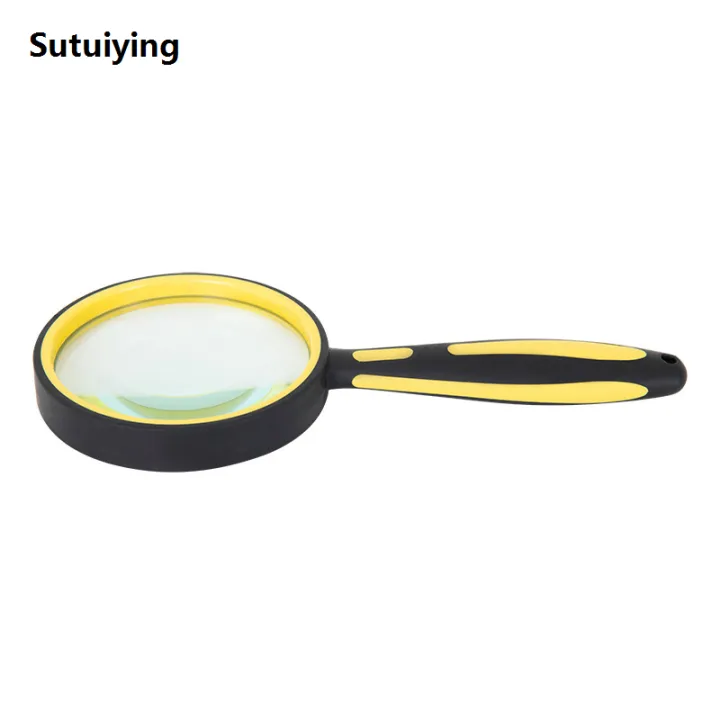 Sutuiying Handheld Magnifying Glass Rubber Handle Magnifier 50/60/75 ...