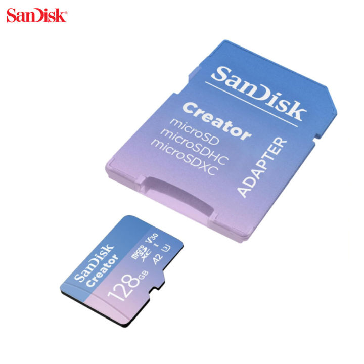 SanDisk Creator microSDXC Card 128 GB | 190MB/s Read | V30 & A2 Rated ...