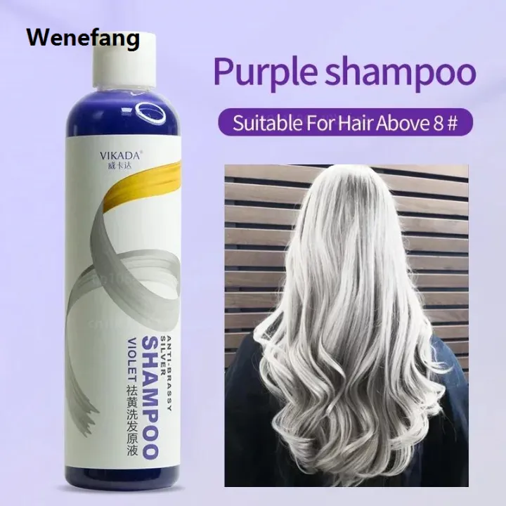 Wenefang Purple Shampoo for Blonde Hair Bleaching Yellow Removing Linen ...