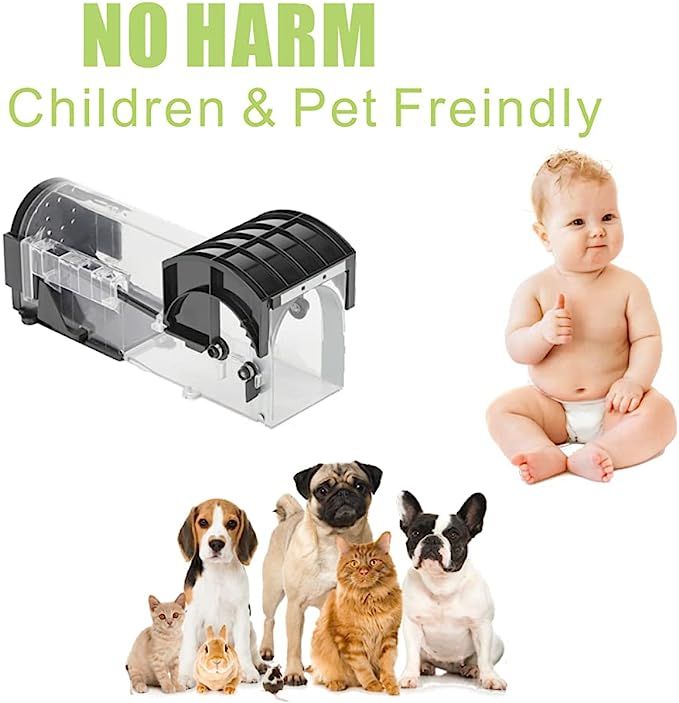 Mouse Trap Eco-Friendly No Kill Rodent Control Trap Transparent ...
