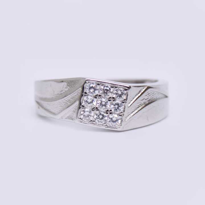 New Pure Silver AD Ring For Men | Daraz.com.np