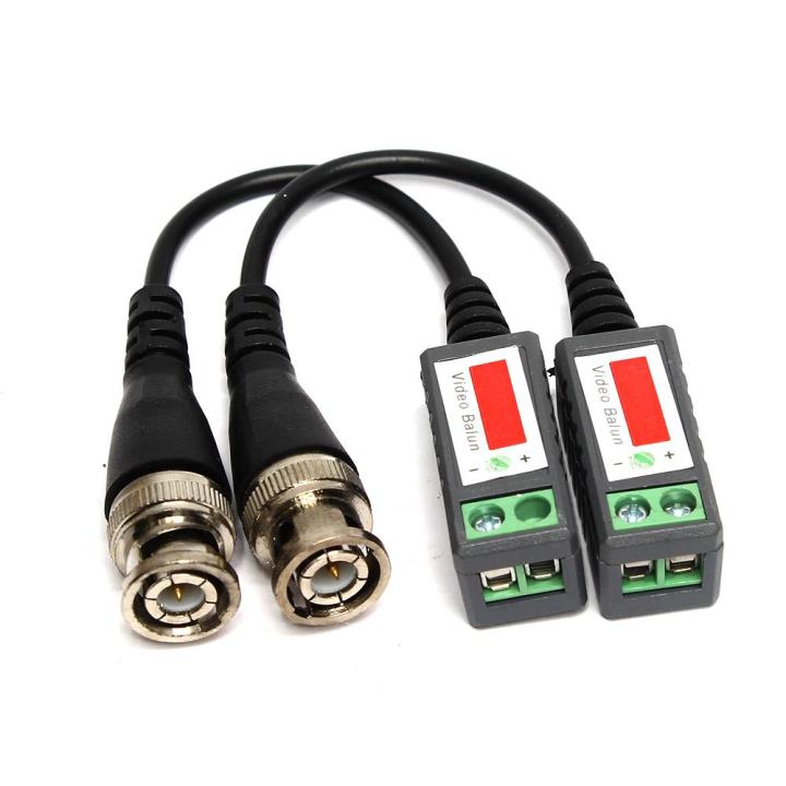 CCTV Camera Passive Video Balun Transceiver BNC Connector Coaxial Cable ...