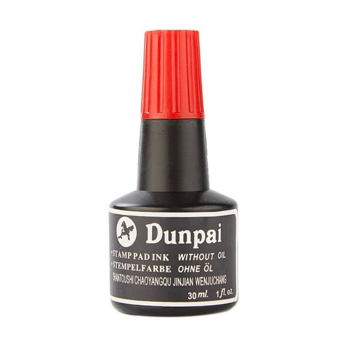 Portable 30ML Stamp Pad Ink Red/Blue/Black Non-erasable Marker Pen Ink ...
