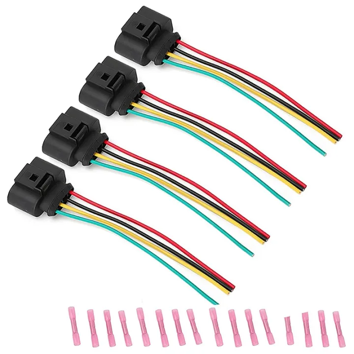 4 Pack Ignition Coil Connector Plug Harness for A4 1.8T, 2.0T, 2.5L, 3 ...