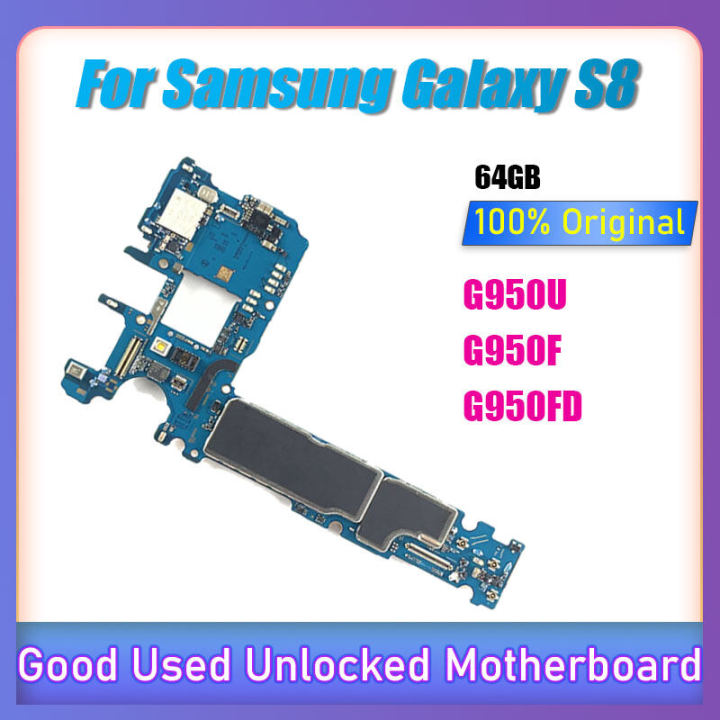 100 For Galaxy S8 G950F G950FD G950U Motherboard Unlocked 64GB With ...