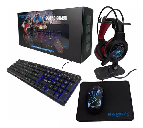 RAMKO 4 in 1 Gaming Combo(Keyboard/Mouse/Headphone/Mouse Pad) | Daraz ...