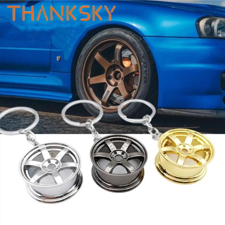 Personality Alloy Car Wheel Keychain Mini Tire Rim Key Holder Keyring ...