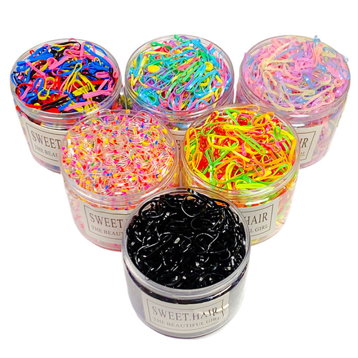 Linman New 500Pcs Girls Colourful Disposable RubHigh Quality ber Band ...