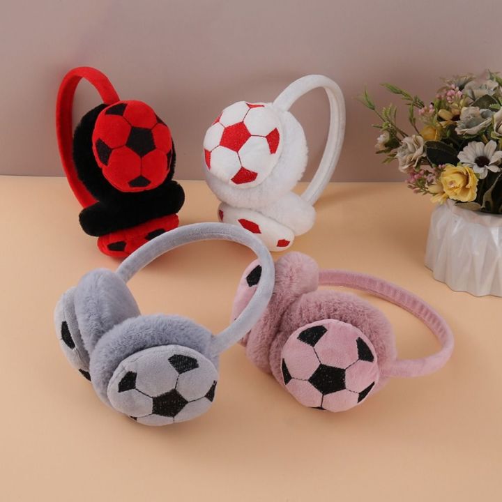 Fashion Plush Football Ear Warmer Anti-Freeze Thickened Kids Earmuffs ...