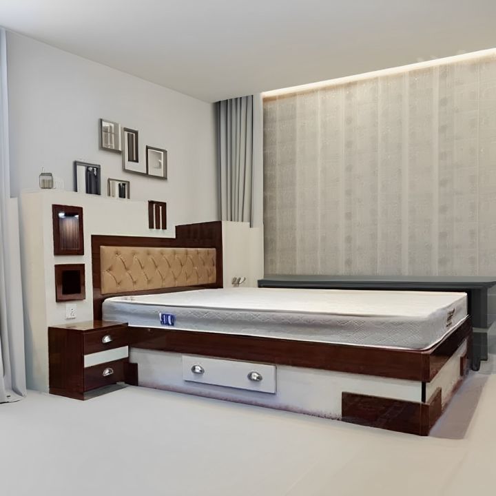 Double Size Frame Bed 4x6x1ft | Daraz.com.np