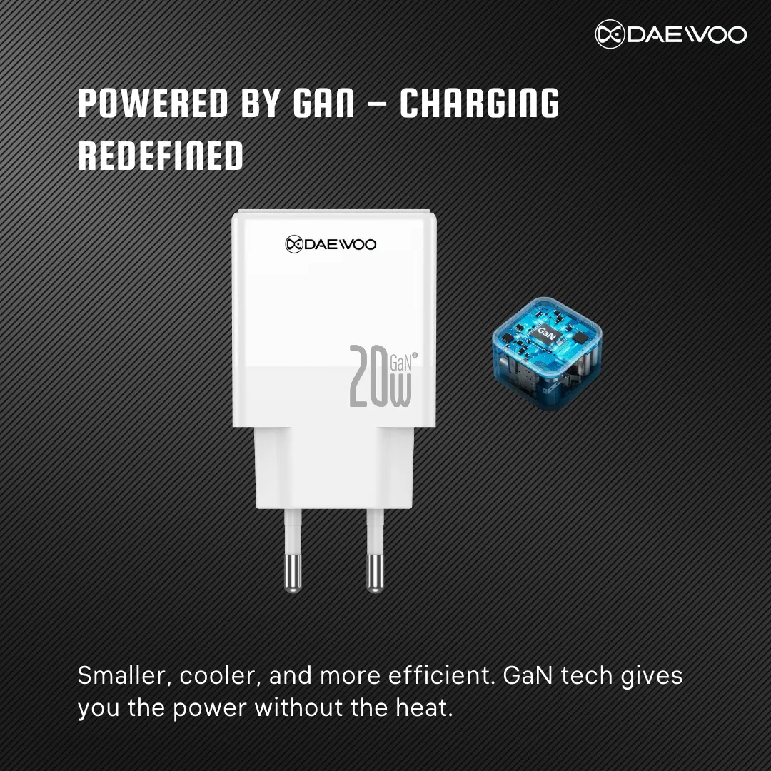 Daewoo Voltx20 Ultra-slim Fast Charger 20w Super Fast Charging | Jeevee