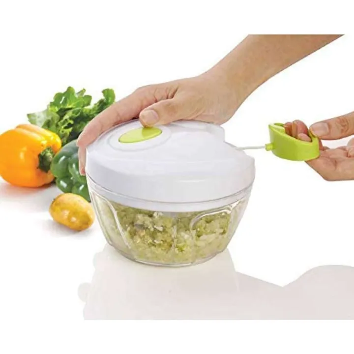 Japanese Blades Manual Crank Chop Food Processor - All-in-One Hand-Held ...