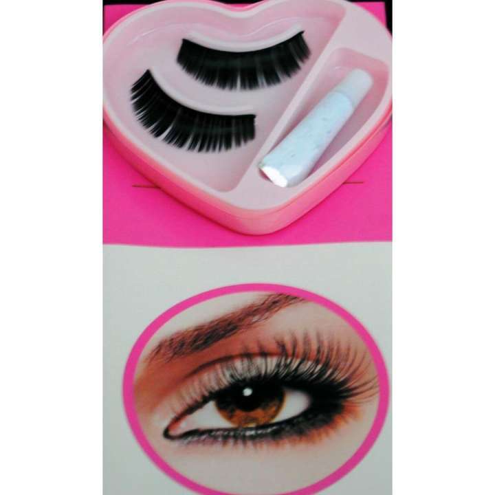 Eyelash Heart Shape With Glue | Daraz.com.np